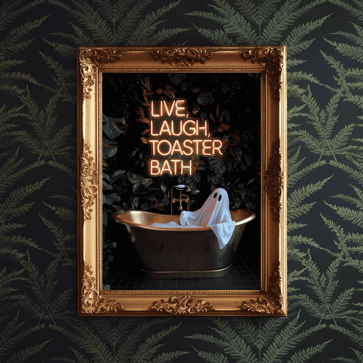 Live, Laugh, Toaster Bath Ghost Print | The Calling Crow